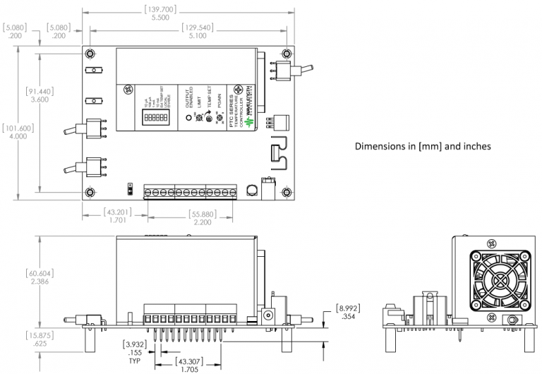 PTCEVAL Evaluation Board for PTC PCB Series – Wavelength Electronics