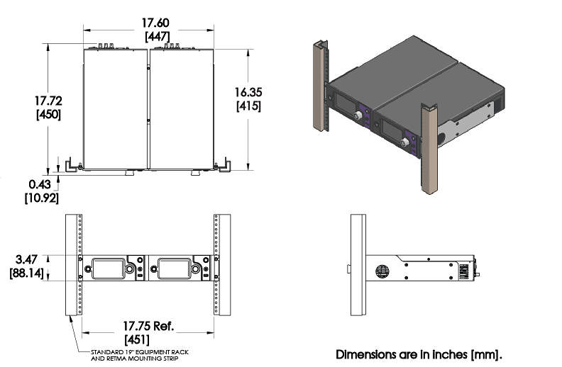Laboratory Series Dual Unit Instrument Rack Mount Kit – Wavelength ...